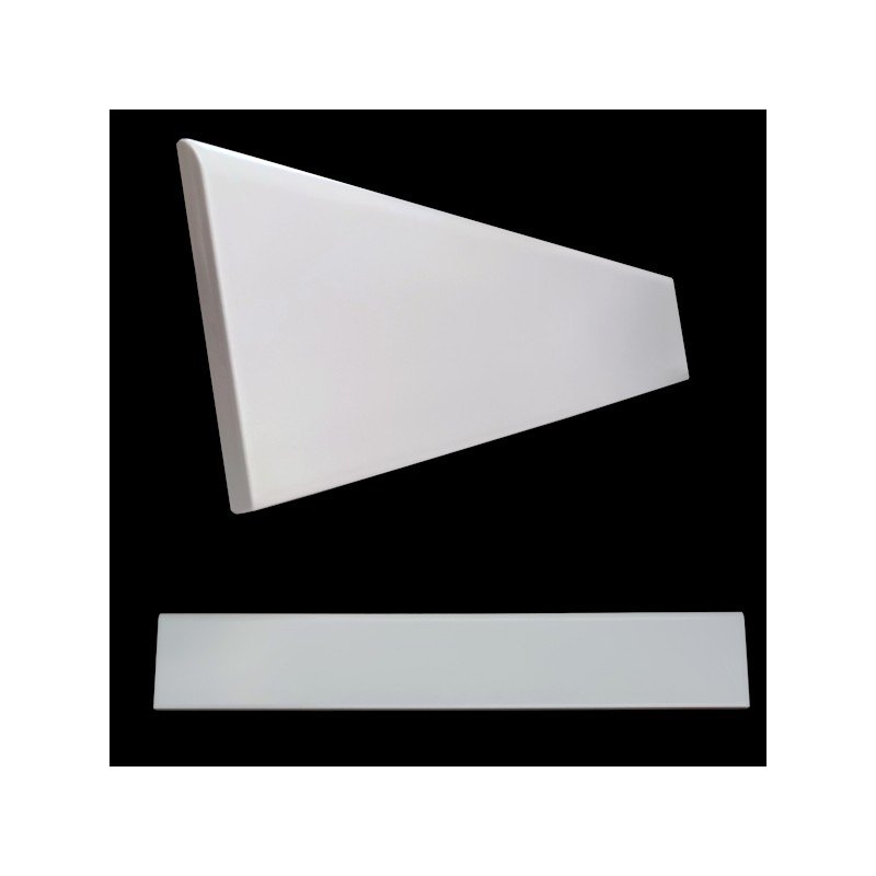 Plinthe carrelage blanc mat uni 8x60 Mainzu